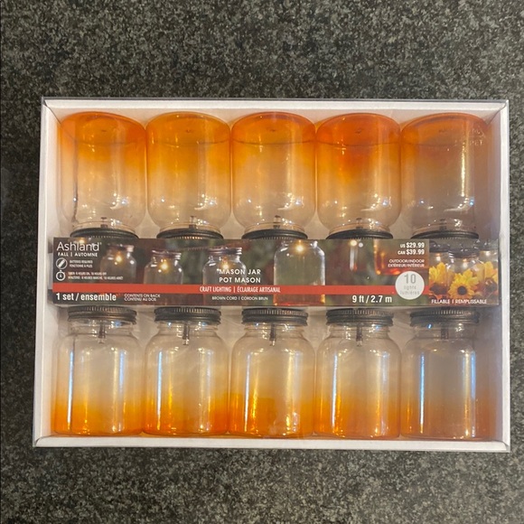 Ashland | Accents | Ashland Mason Jar Set With Orange Gradient | Poshmark